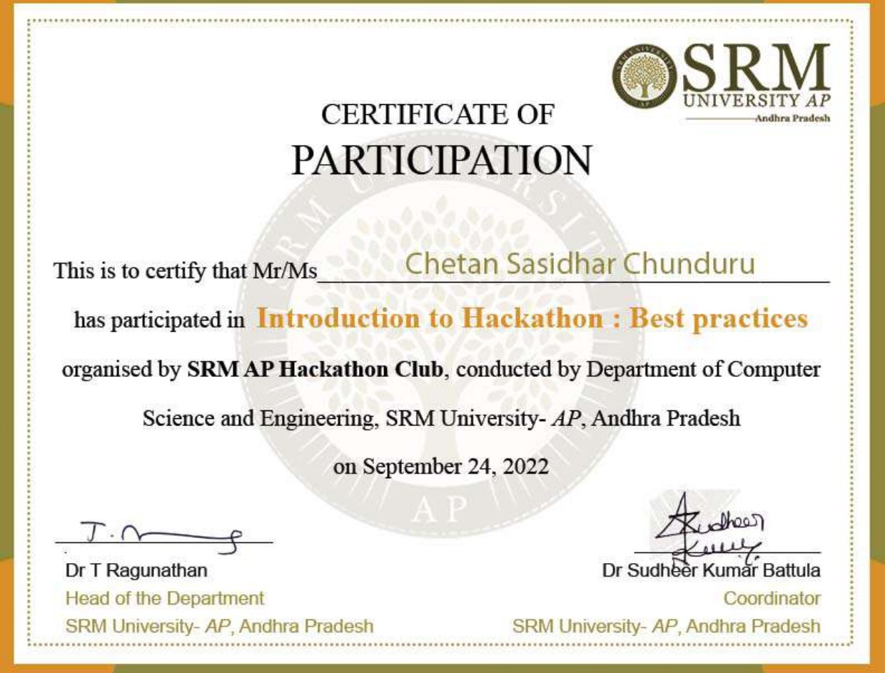 Chetan Sasidhar Chunduru